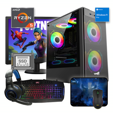 PC AMD RYZEN 5 8500G 16GB SSD 480GB WIN 11 MONITOR 19" RGB TECLADO ...